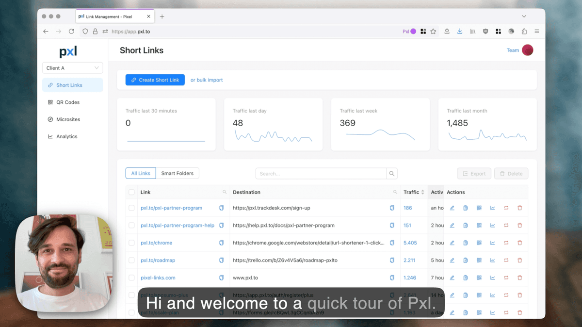 Pxl, the privacy-friendly URL Shortener